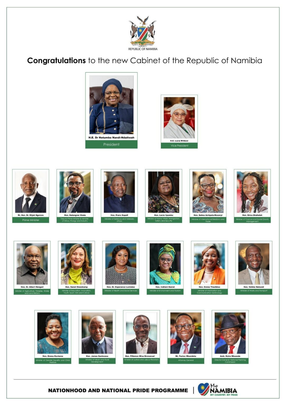 Dr. Esperance Luvindao, 34, New Minister of Health and Social Services ...